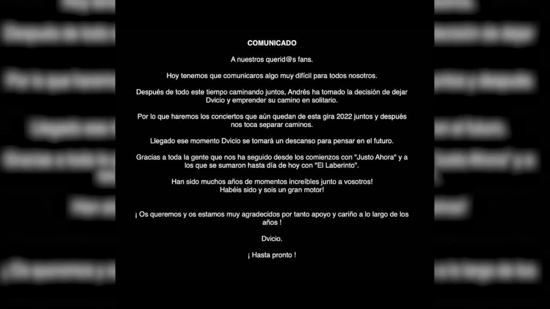 El cantante Andrés Ceballos abandona Dvicio y el grupo musical deja en ...